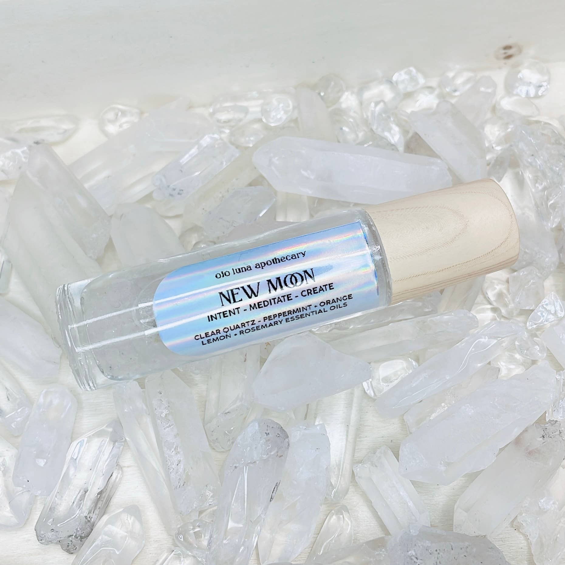 Crystal Infused Roller Oil: New Moon – Crystal Pine Healing & Holistics